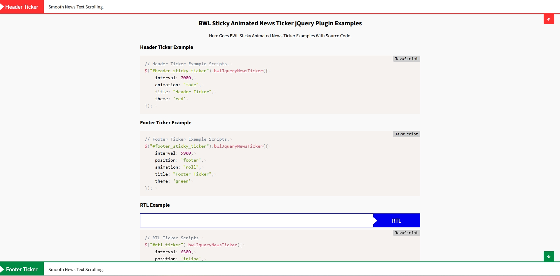BWL Sticky Animated News Ticker jQuery Plugin by xenioushk | CodeCanyon